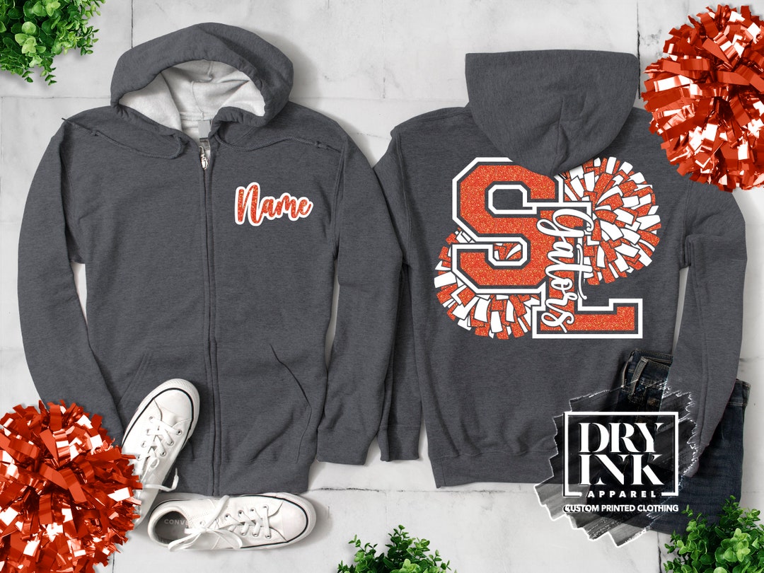 Custom Cheer Sweatshirt, Cheer Letters Poms, Cheer Jacket, Cheer Coach ...