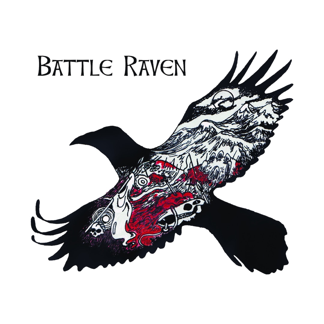 Battle Raven Vinyl Sticker - Etsy