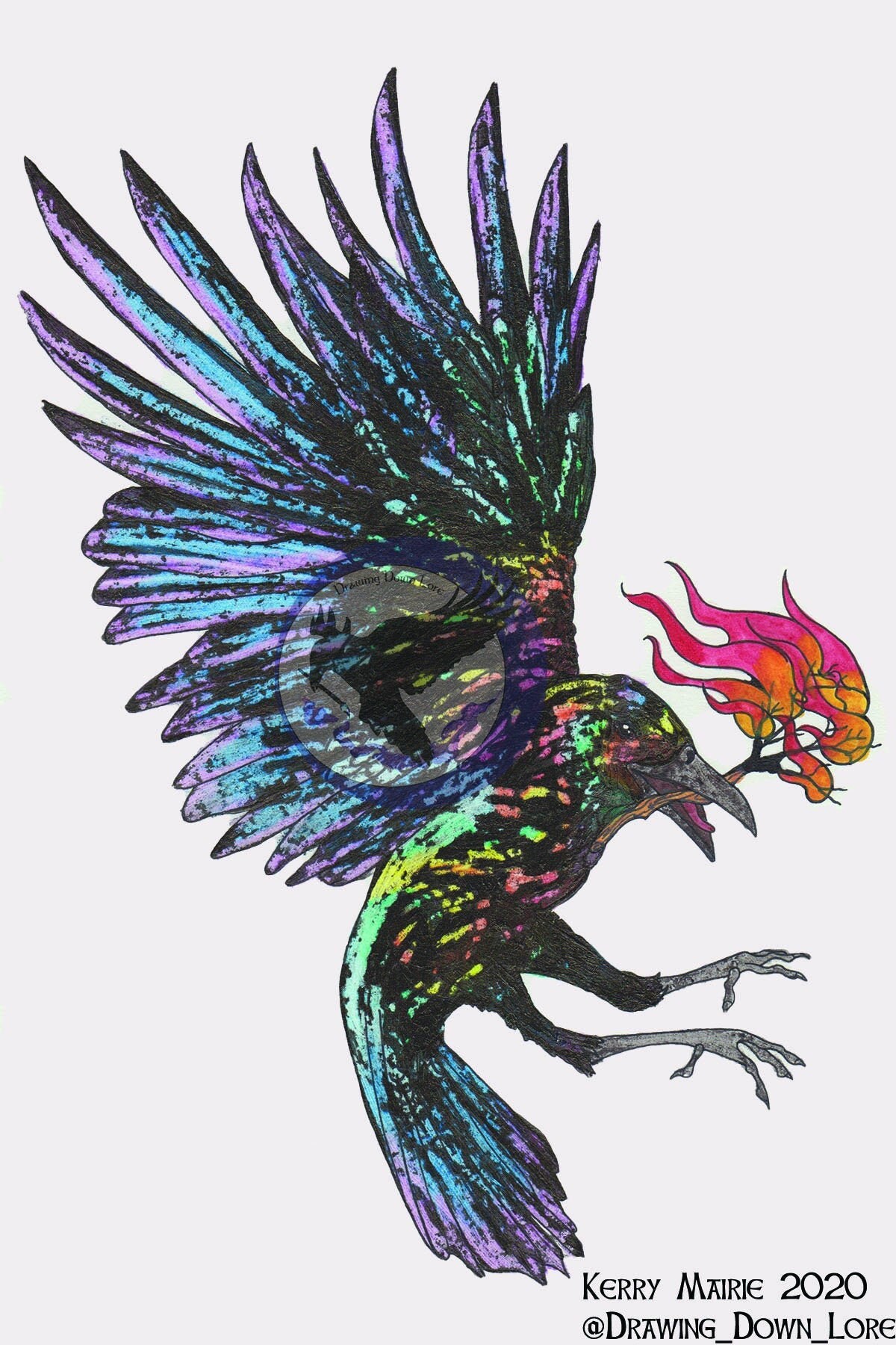 Rainbow Crow Open Edition Print - Etsy