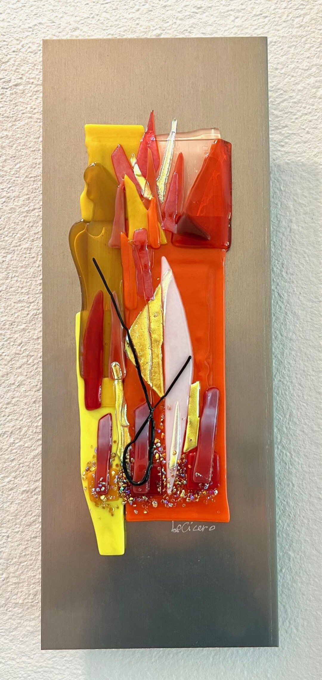 Fused Art Glass Abstract Wall Panel Sculpture - Etsy