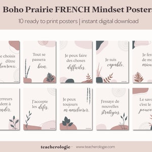 French Mindset Posters Classroom Decor Boho Prairie - Etsy