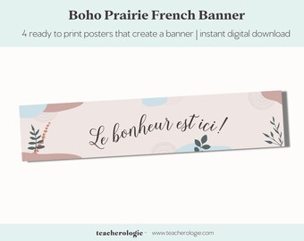 French Mindset Posters Classroom Decor Boho Prairie - Etsy