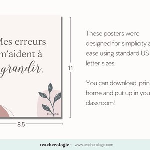 French Mindset Posters Classroom Decor Boho Prairie - Etsy