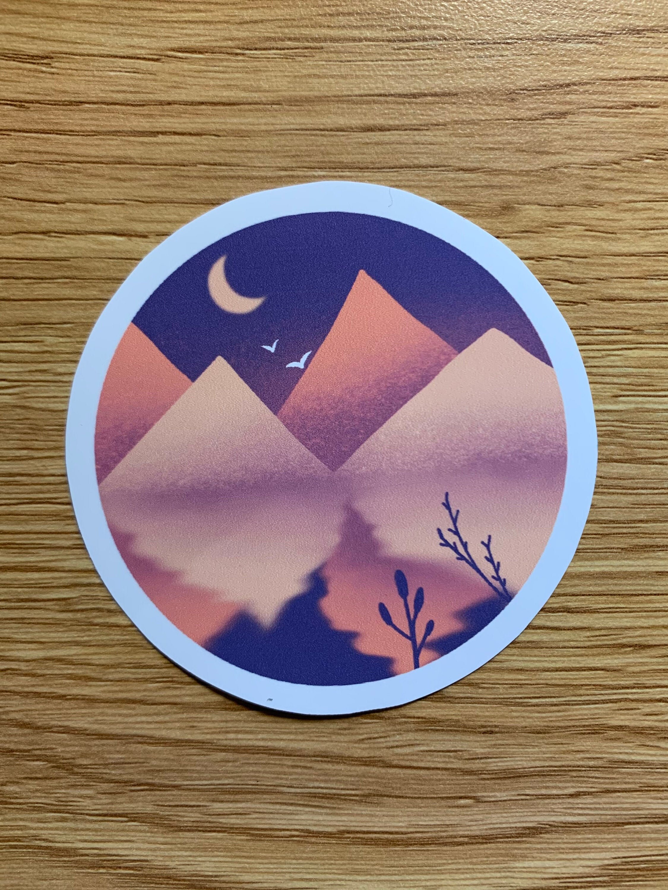 3x3 Landscape Sticker weatherproof - Etsy