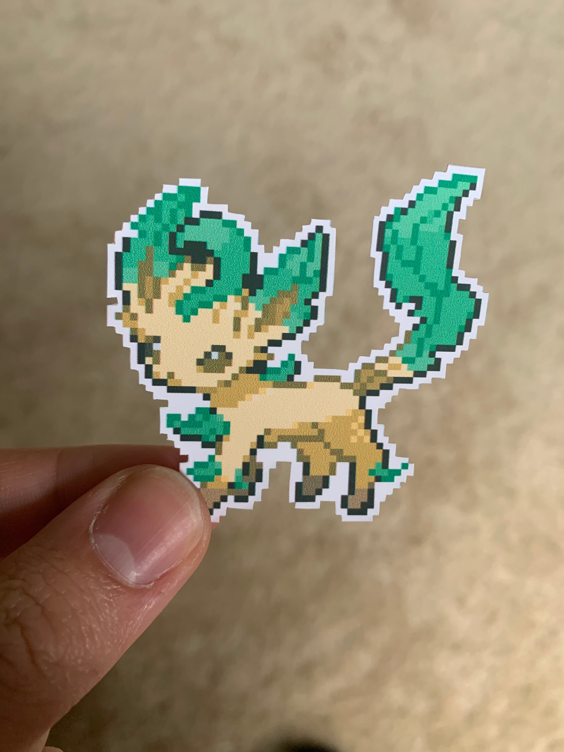 Leafeon Pokemon Sticker Pixel Art - Etsy