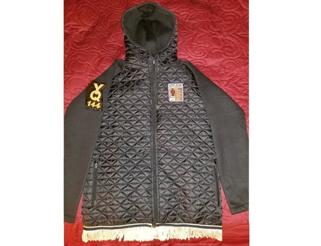 Hebrew Israelite QAM YASHARAHLA Hooded Hybrid Mini Bubble Jacket BLACK ...