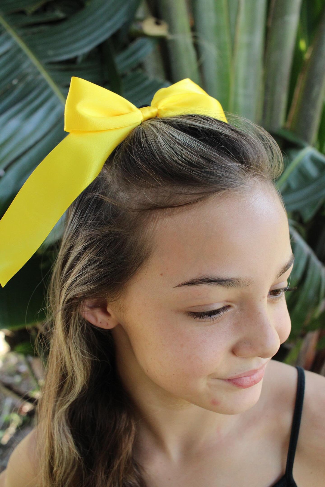 Golden Yellow Satin Long Tail Bow - Etsy