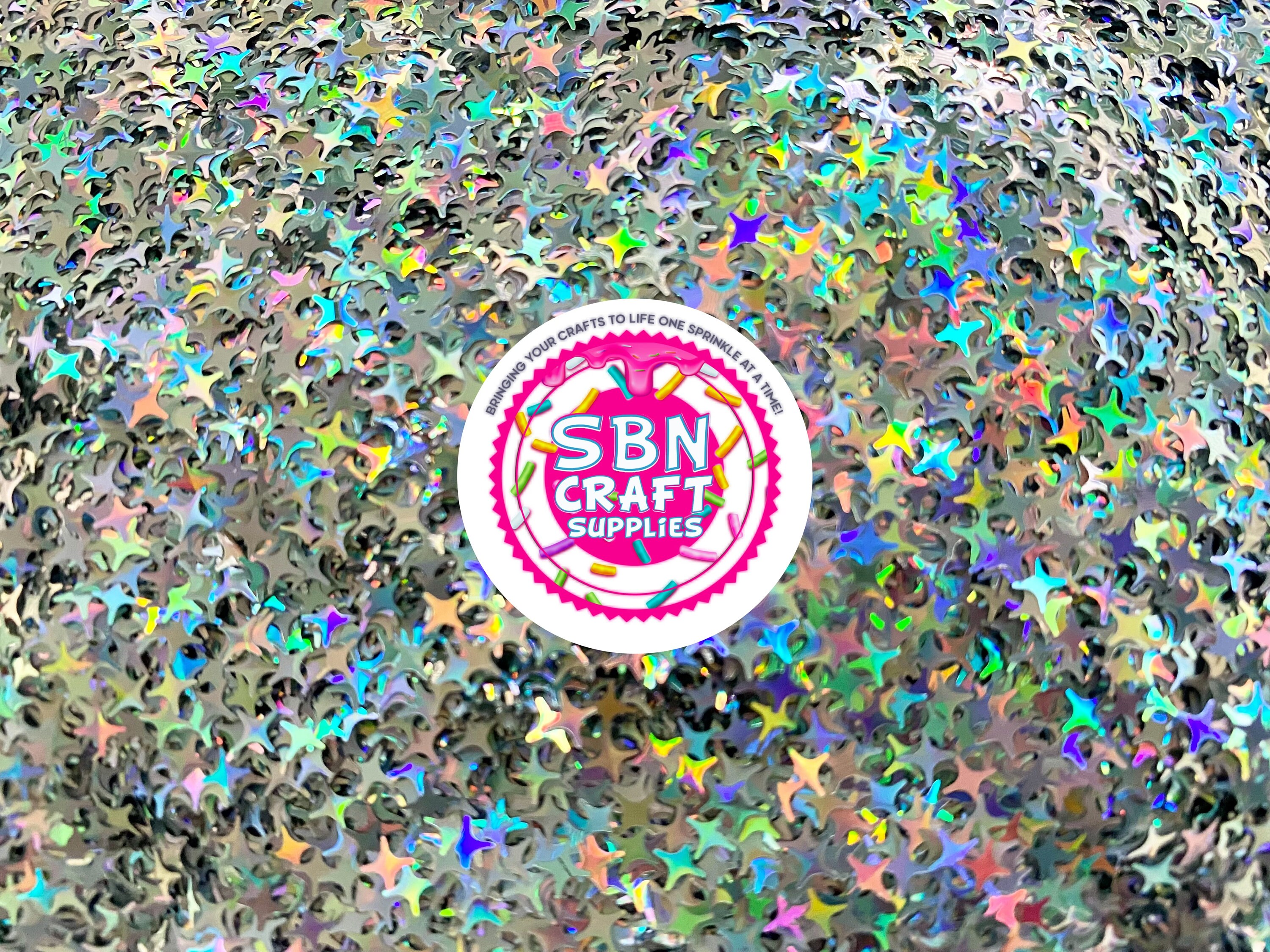 NEW 4mm Silver Four Point Star Shaped Glitter Chunky Glitter - Etsy