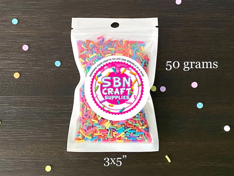 50 Gram 10mm Kawaii Bread Fimo Slice Fake Sprinkles Polymer Clay Fake ...