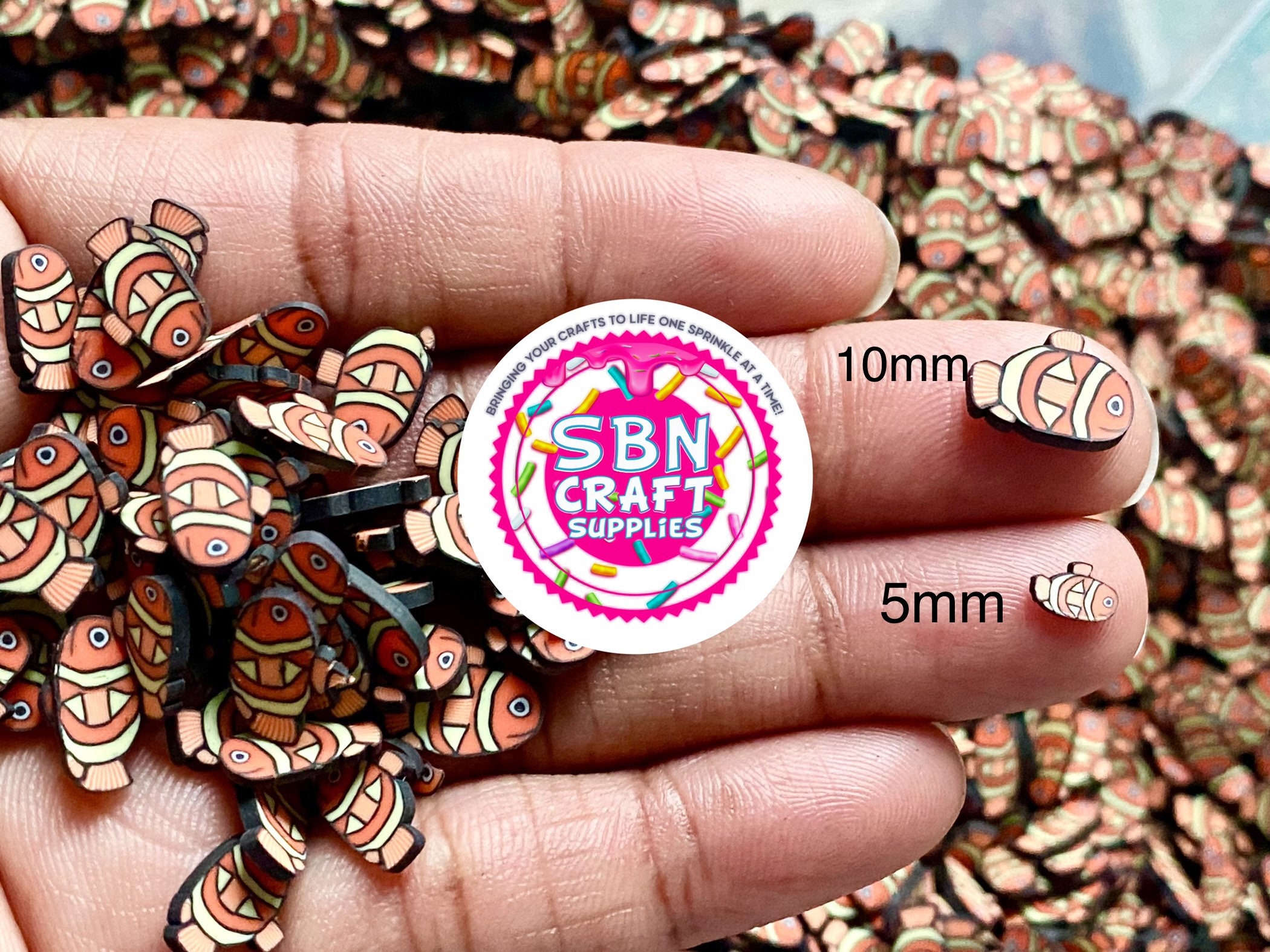 NEW 5mm and 10mm Clown Fish Fimo Slice Animal Fake Sprinkles - Etsy