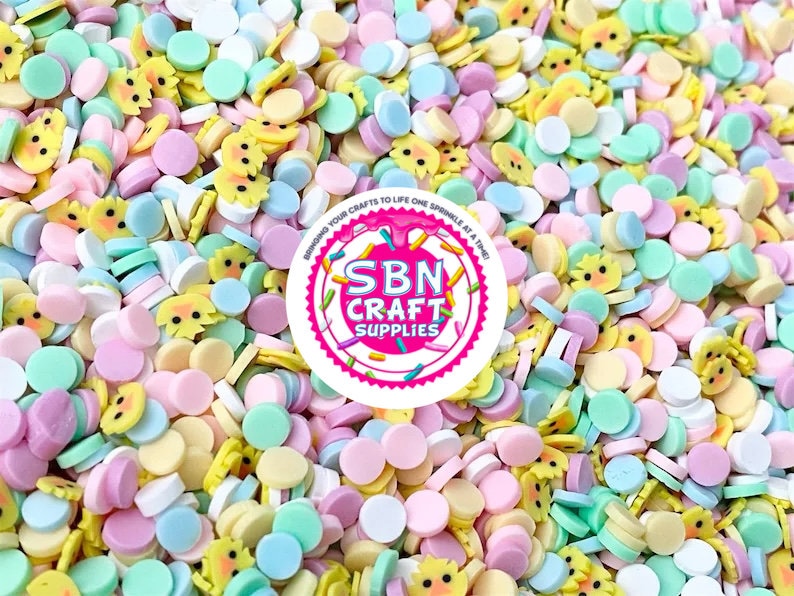 50 Gram Chicken Little Easter Fake Sprinkles DIY Polymer Clay Colorful ...