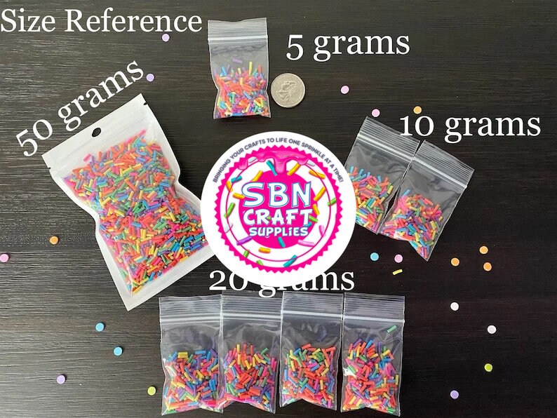50 Gram 10mm Kawaii Bread Fimo Slice Fake Sprinkles Polymer Clay Fake ...
