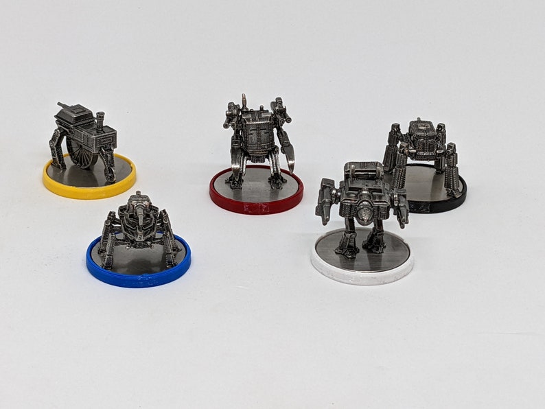 Scythe Mech Colored Bases - Custom - Boardgame - Board Game - Gamer ...