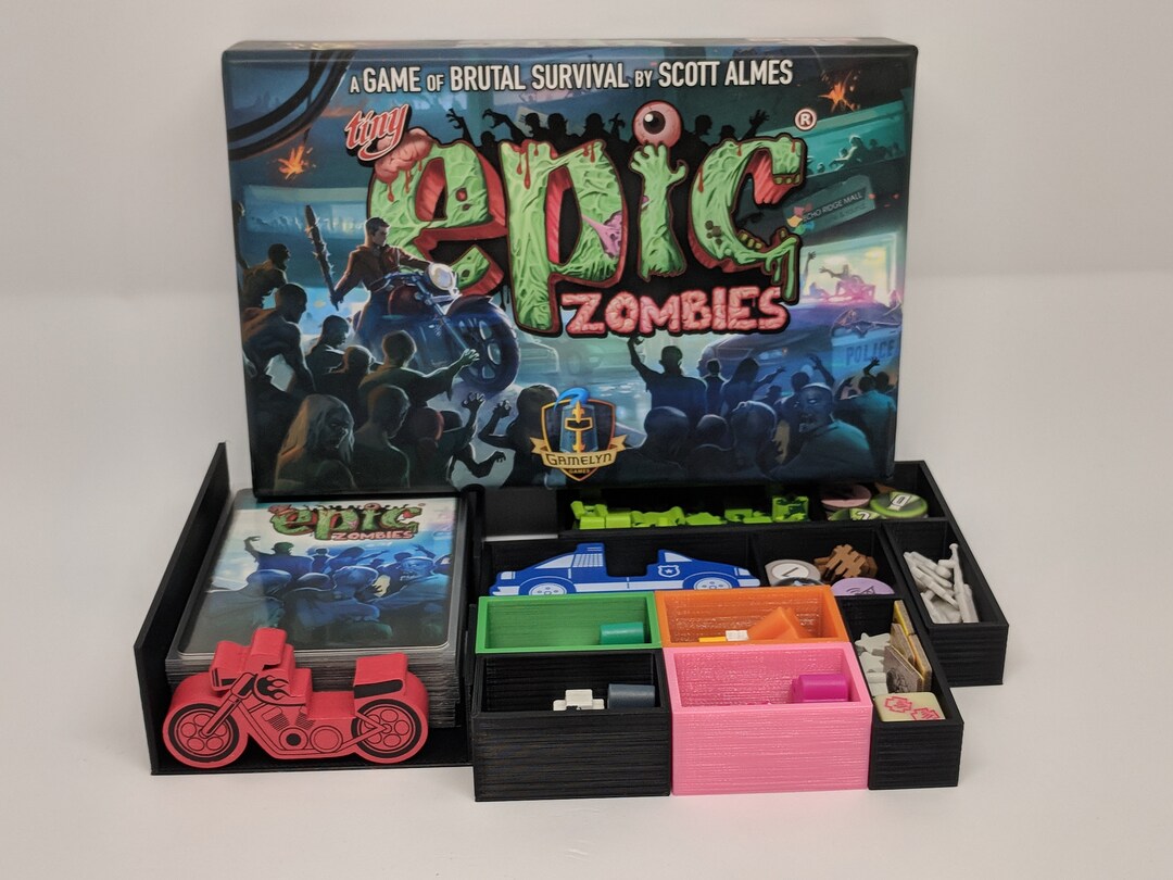 Tiny Epic Zombies (sleeved) Insert Upgrade - Custom - Divider - Sorter ...