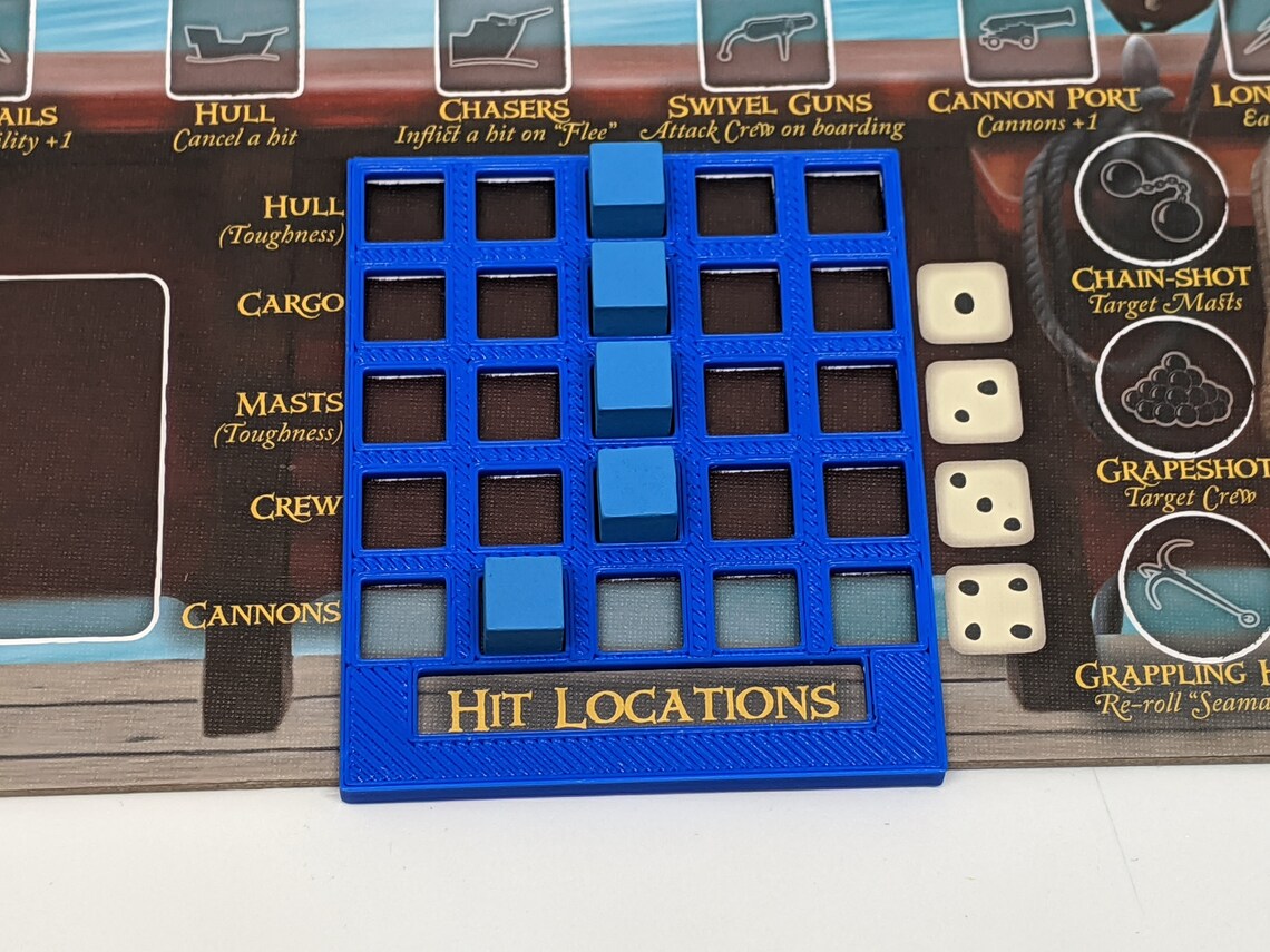 3D Printed Hit Location Overlays: Merchants and Marauders Board Game - Etsy
