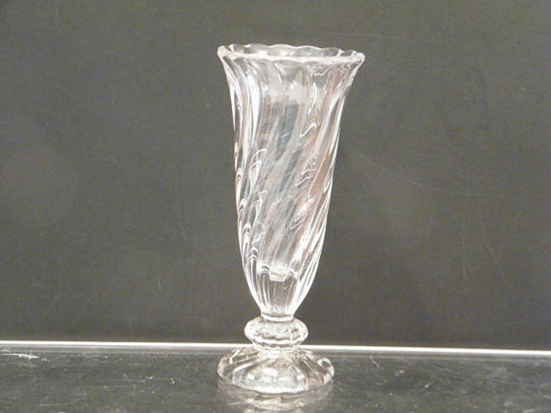 Fostoria Colony 6 Inch Bud Vase Crystal Glass Swirl Pattern - Etsy