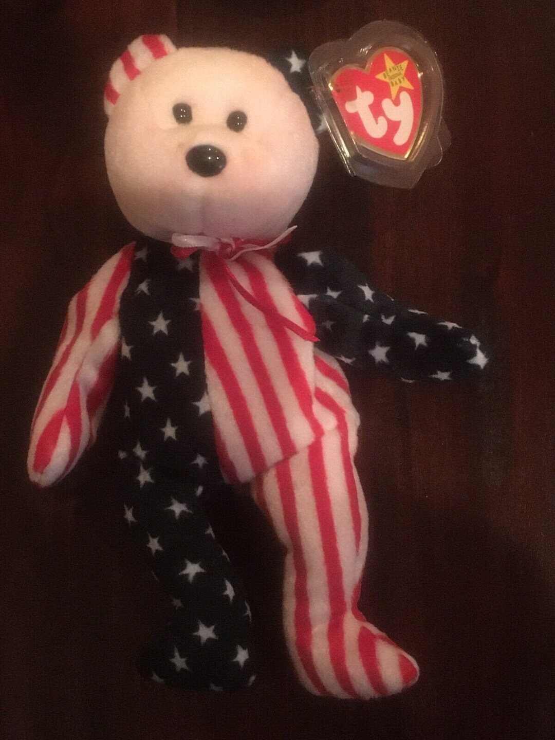 Rare Ty Beanie Baby, PINK Face SPANGLE Bear - Etsy