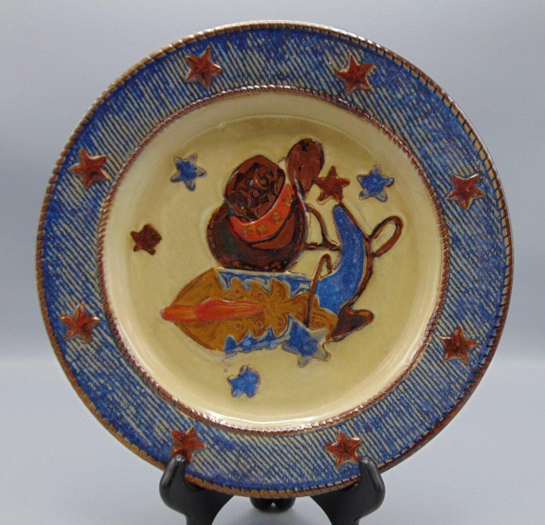 HOMESTUDIO Canyon Ranch Collection 10 7/8 Round Dinner Plate Texas ...