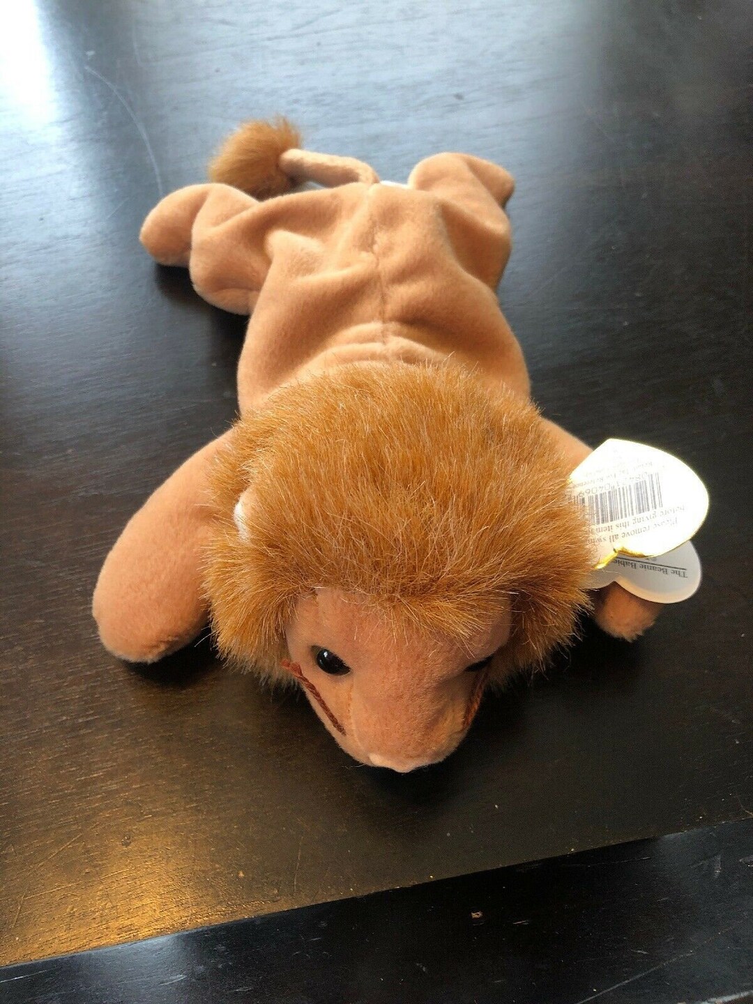 Extra Rare 1996 Ty Beanie Baby Roary Lion Errors P.V.C Pellets Tush Tag ...