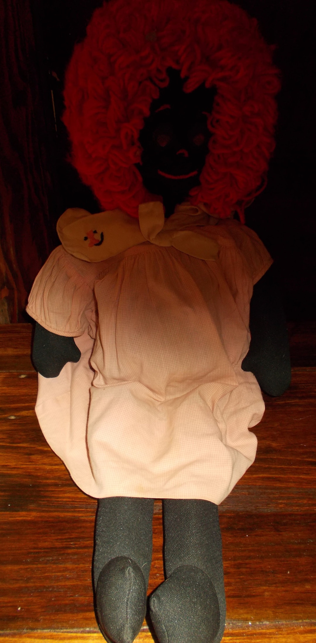 Raggedy Ann Vintage Old Doll Toy Black Americana Primitive Folk Art ...