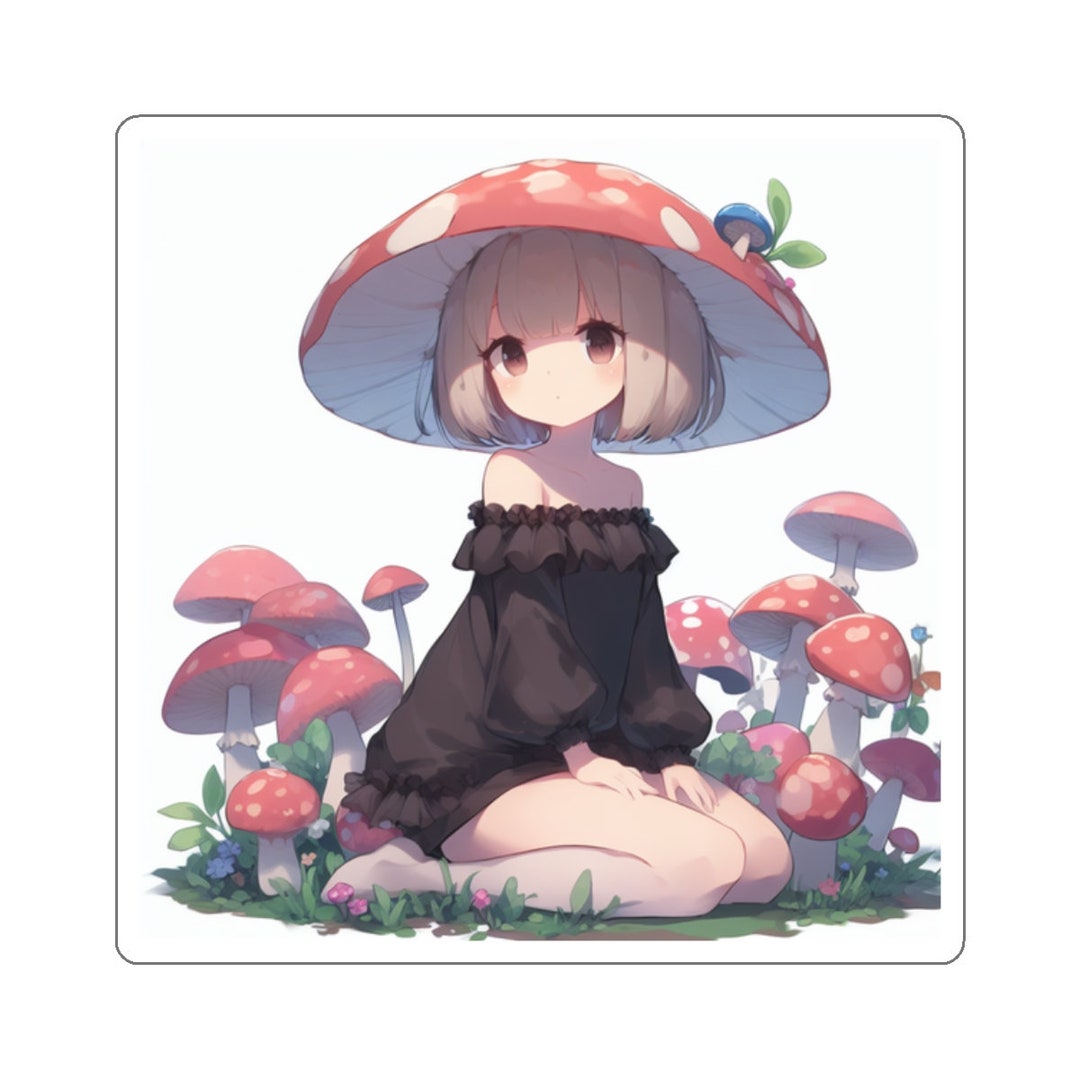 Anime Stickers Anime Girl Mushroom Anime Girl Cute Anime Anime Girl ...