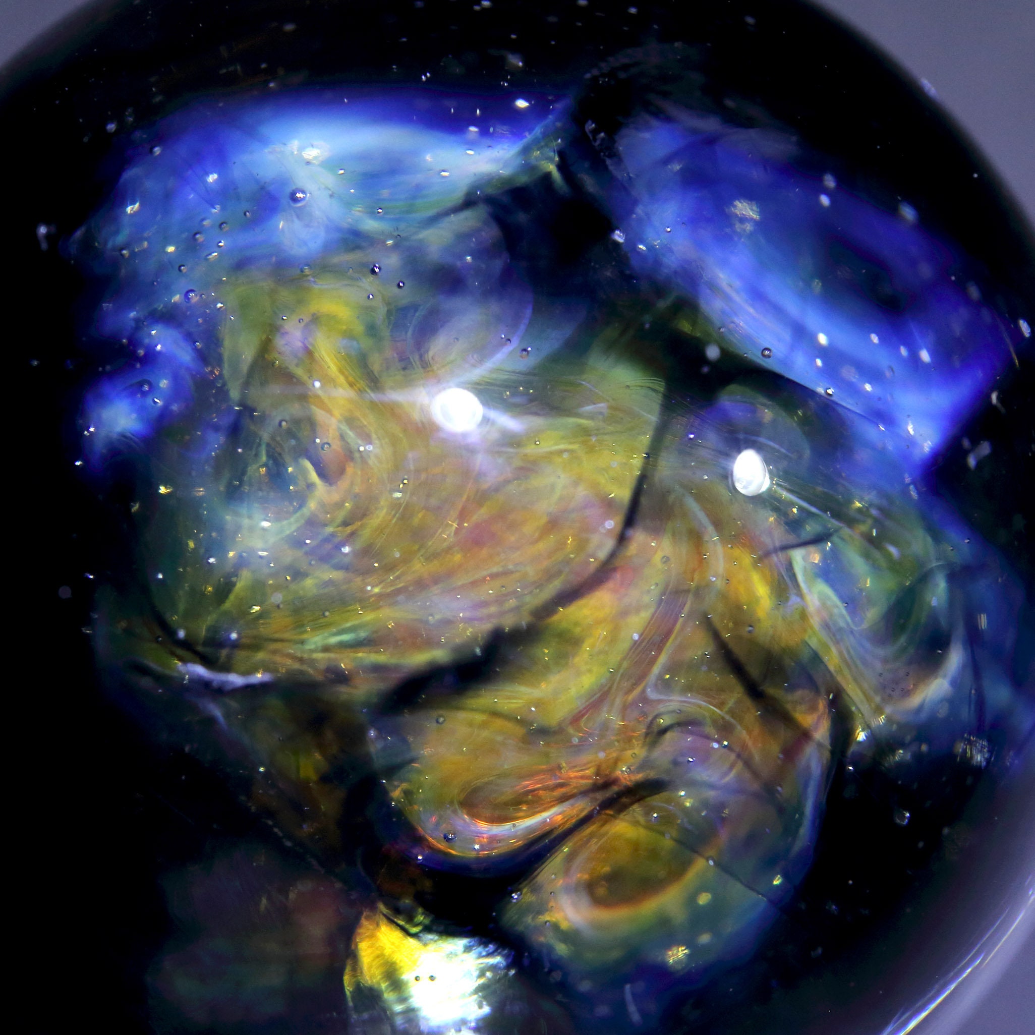 47mm Nebula Galaxy Glass Marble, Opal Space Sphere Object, Cosmic Glass ...