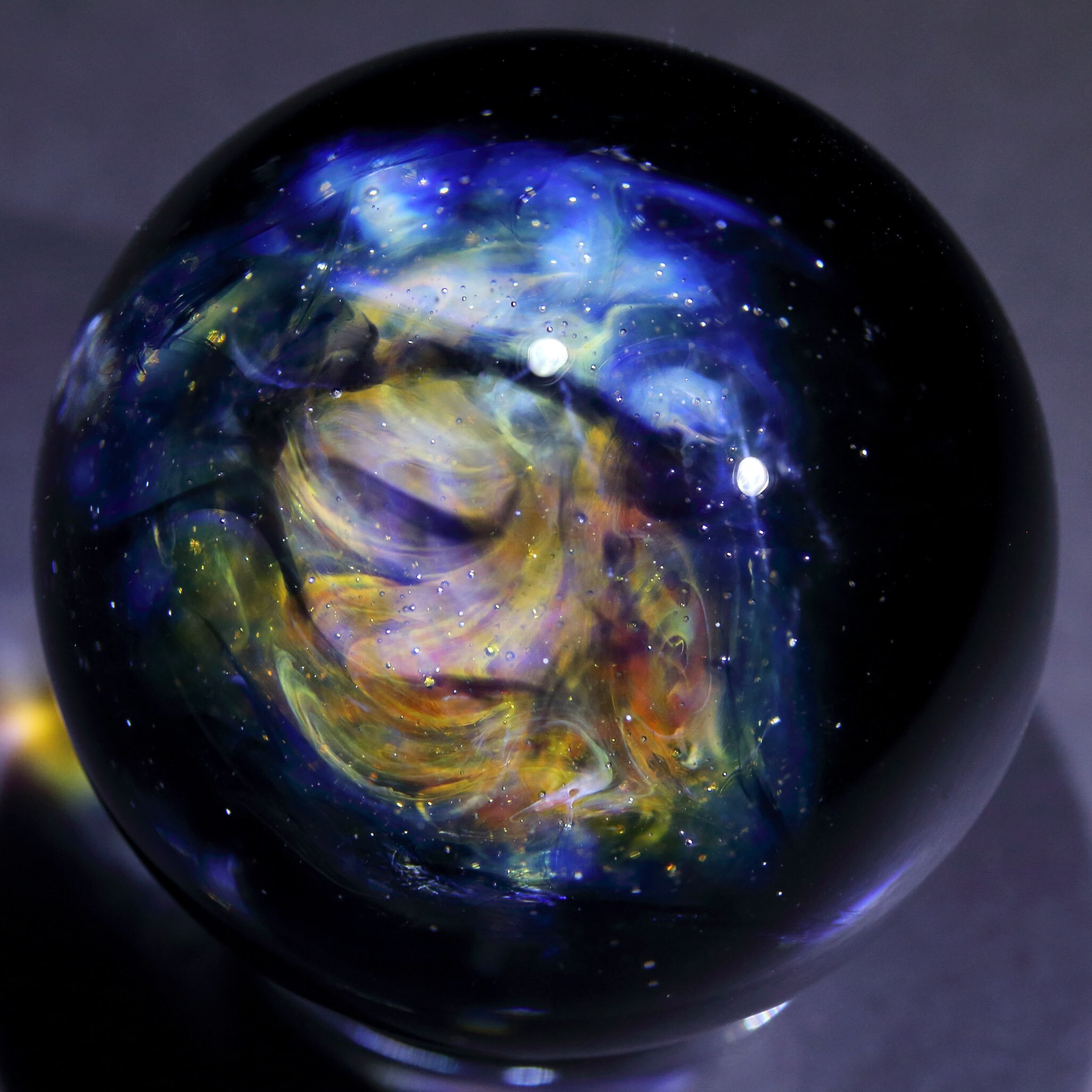 Unique Gift, 47mm Nebula Galaxy Glass Marble, Opal Space Sphere Object ...