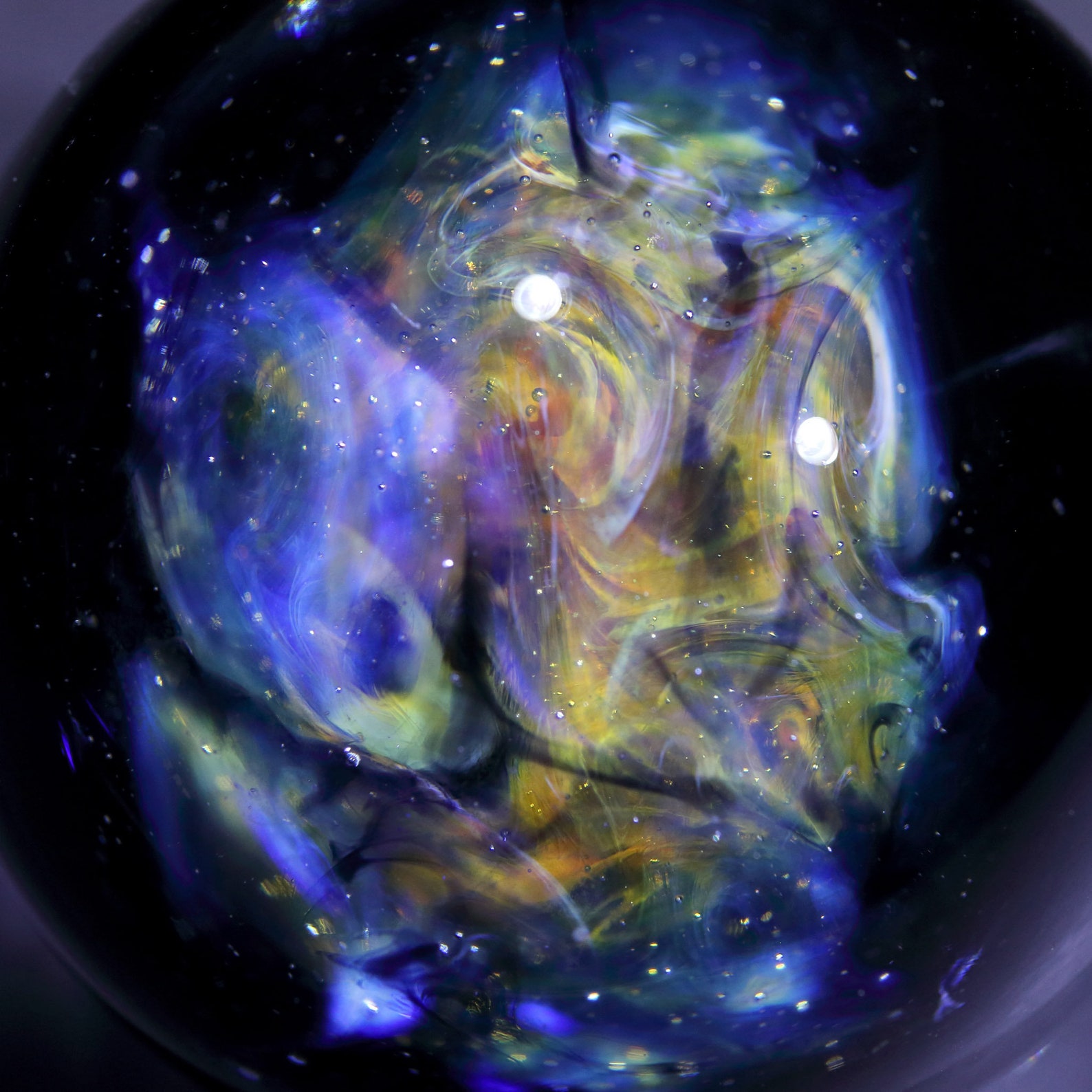 47mm Nebula Galaxy Glass Marble, Opal Space Sphere Object, Cosmic Glass ...