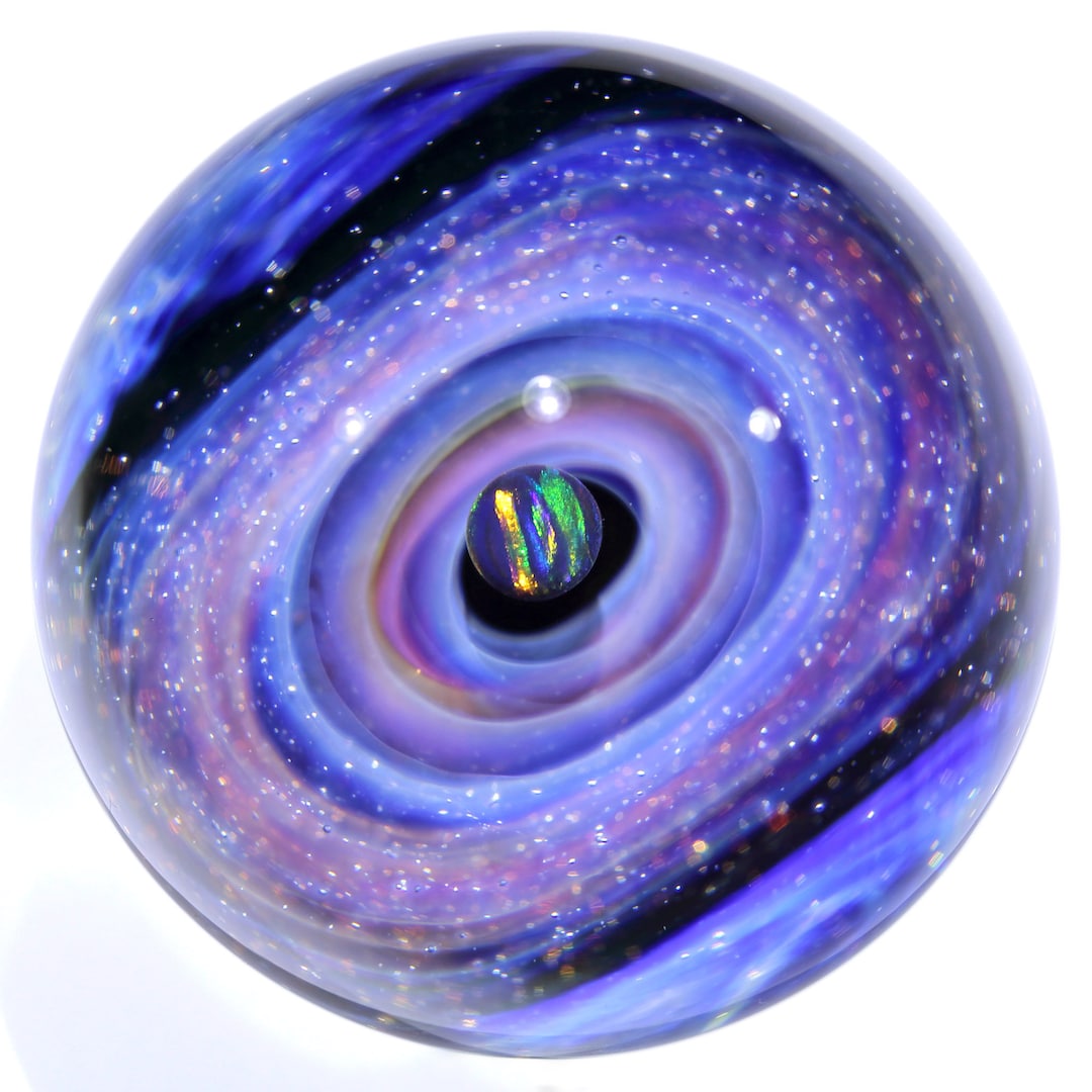 Unique Gift, 45mm Galaxy Glass Marble, Opal Space Glass Sphere, Cosmic ...