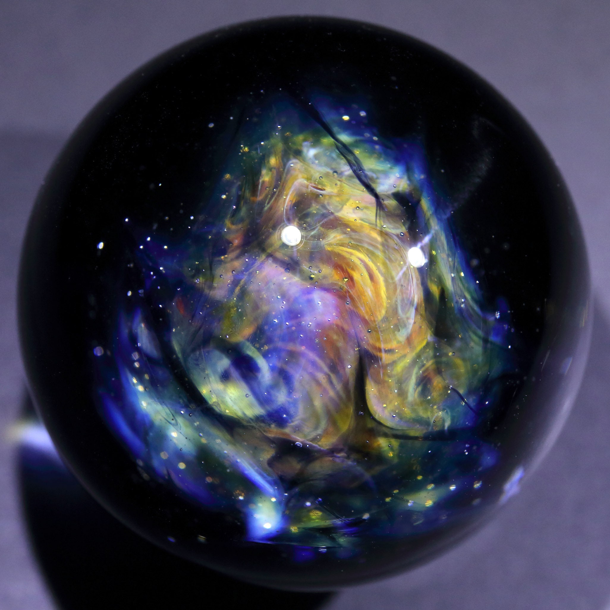 47mm Nebula Galaxy Glass Marble, Opal Space Sphere Object, Cosmic Glass ...