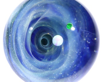 54.5mm Five Planets Galaxy Glass Marble, Opal Space Glass Sphere ...