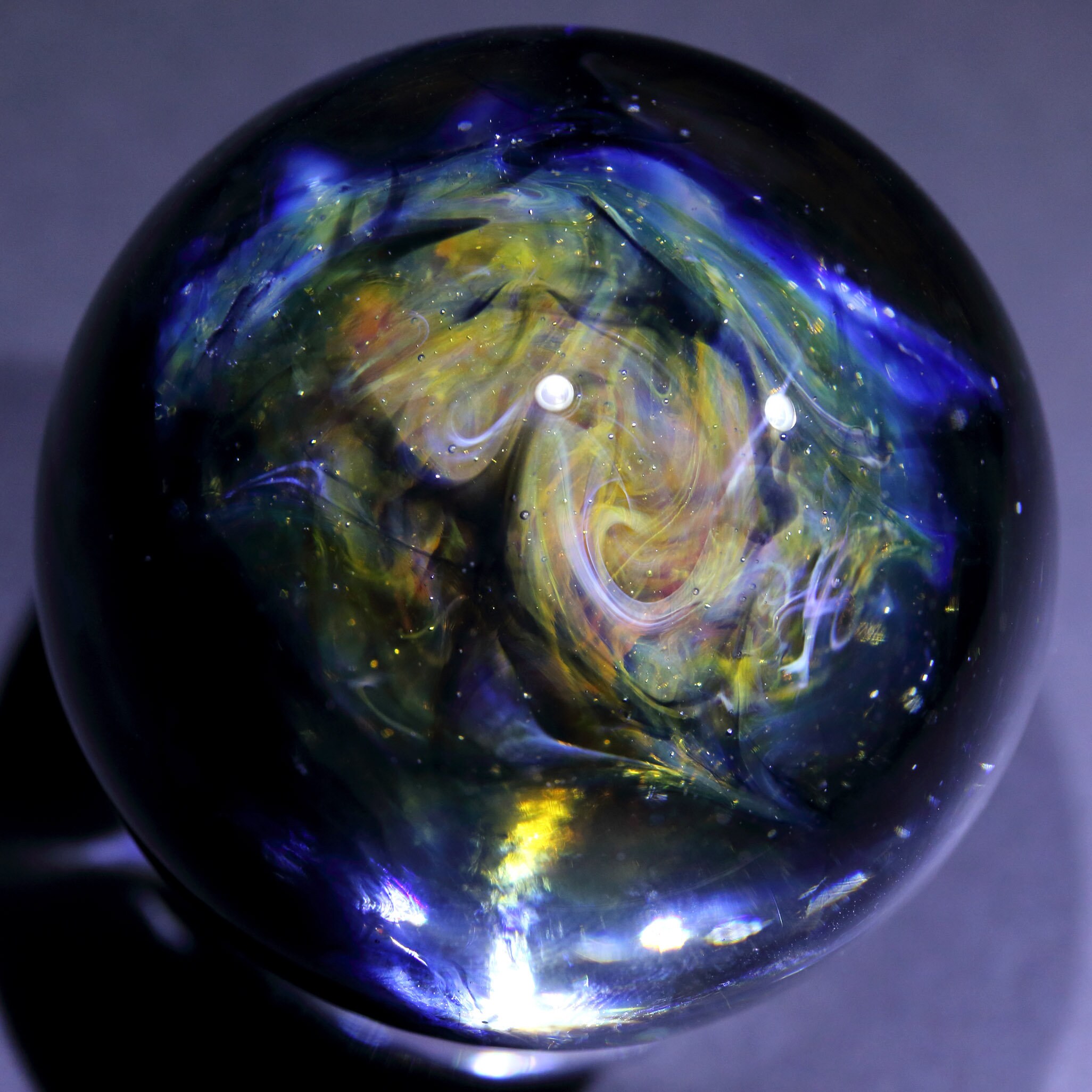 47mm Nebula Galaxy Glass Marble, Opal Space Sphere Object, Cosmic Glass ...