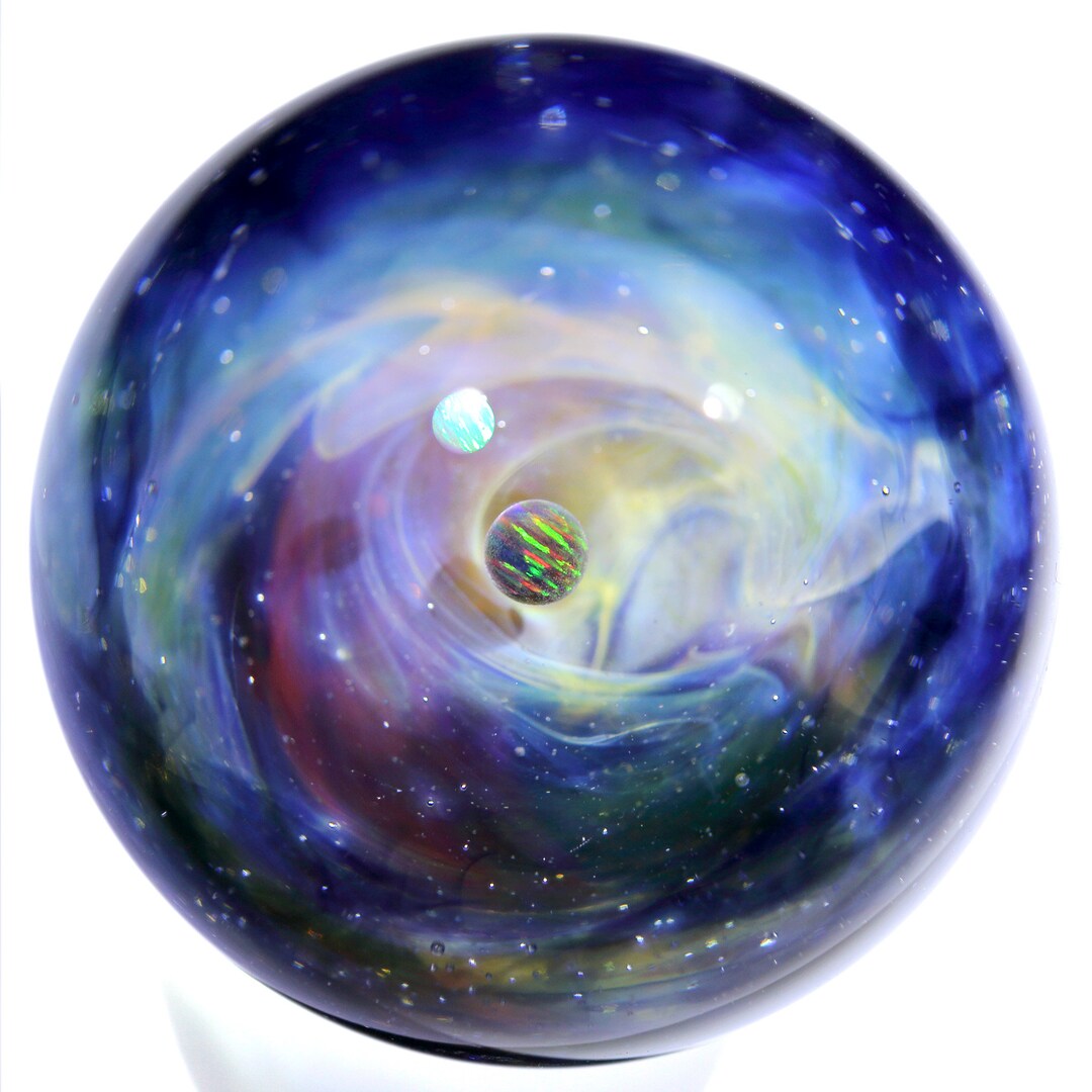 50mm Galaxy Glass Marble, Nebula Space Glass Sphere, Cosmic Glass ...