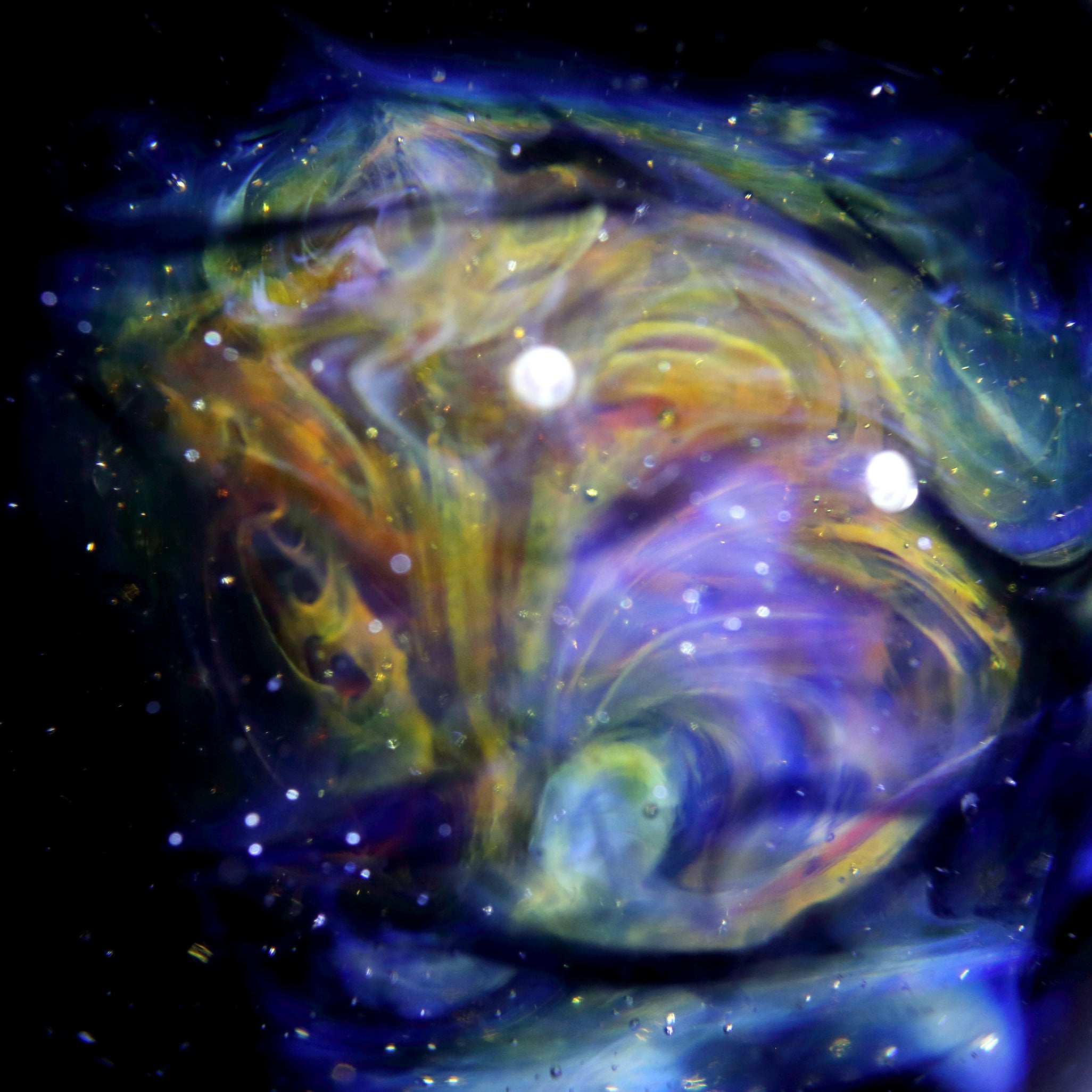 47mm Nebula Galaxy Glass Marble, Opal Space Sphere Object, Cosmic Glass ...
