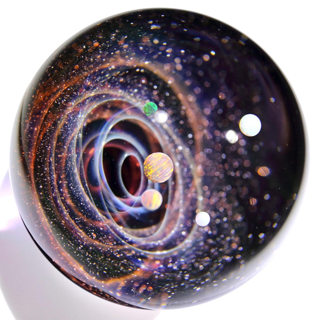 60mm Galaxy Glass Marble, Opal Space Glass Sphere, Cosmic Glass ...