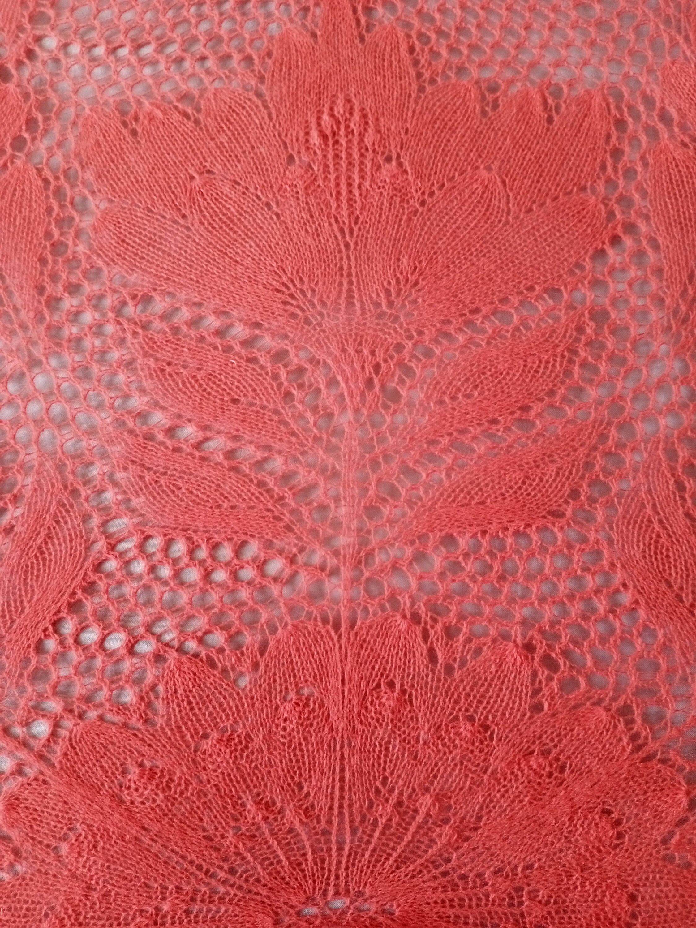 Big Red Lace Shawl, Handmade Knitted Lace Shawl, Natural Wool Lace Wrap ...