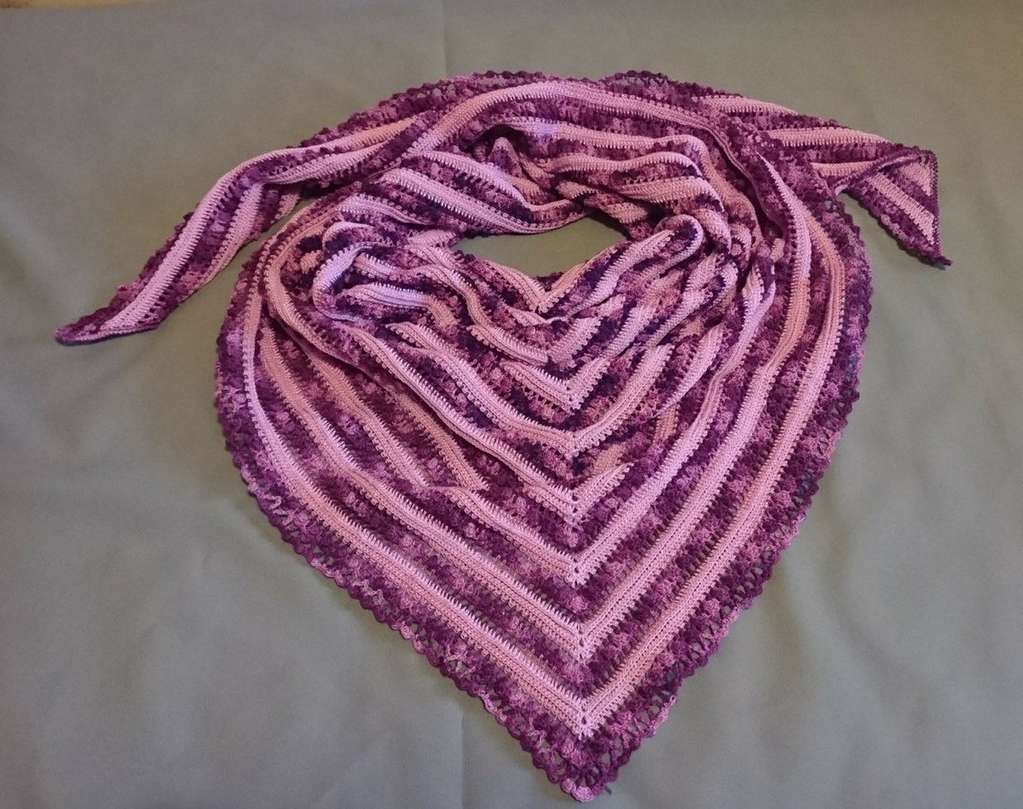 Multicolored Crochet Shawl Triangular Boho Style Shawl - Etsy