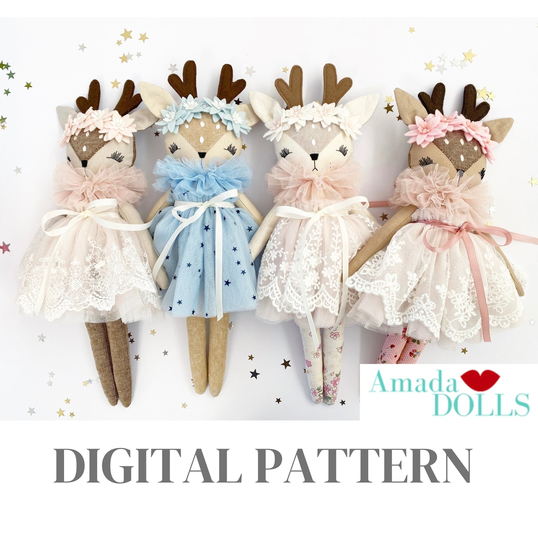 Fawn Deer Sewing Pattern, Handmade Doll, Digital Pattern Download ...