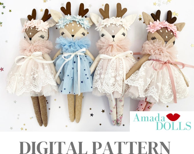 Fawn Deer Sewing Pattern, Handmade Doll, Digital Pattern Download ...