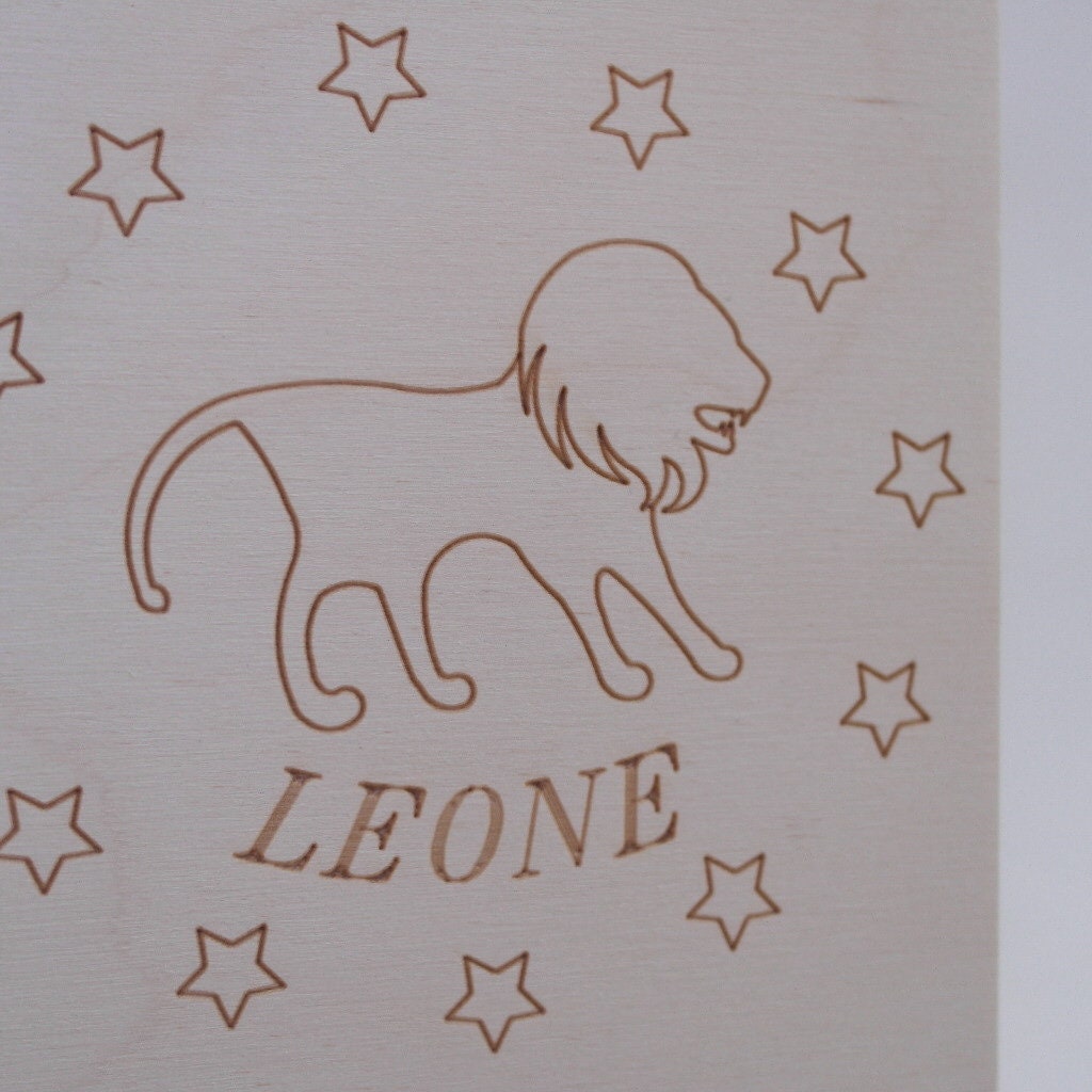 Leo Zodiac Sign Personalized Box 14x14x8,5 Cm - Etsy