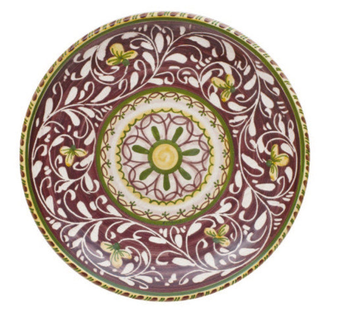 Ceramic Plate of Castelli Model Ornate Diameter Cm 31 - Etsy