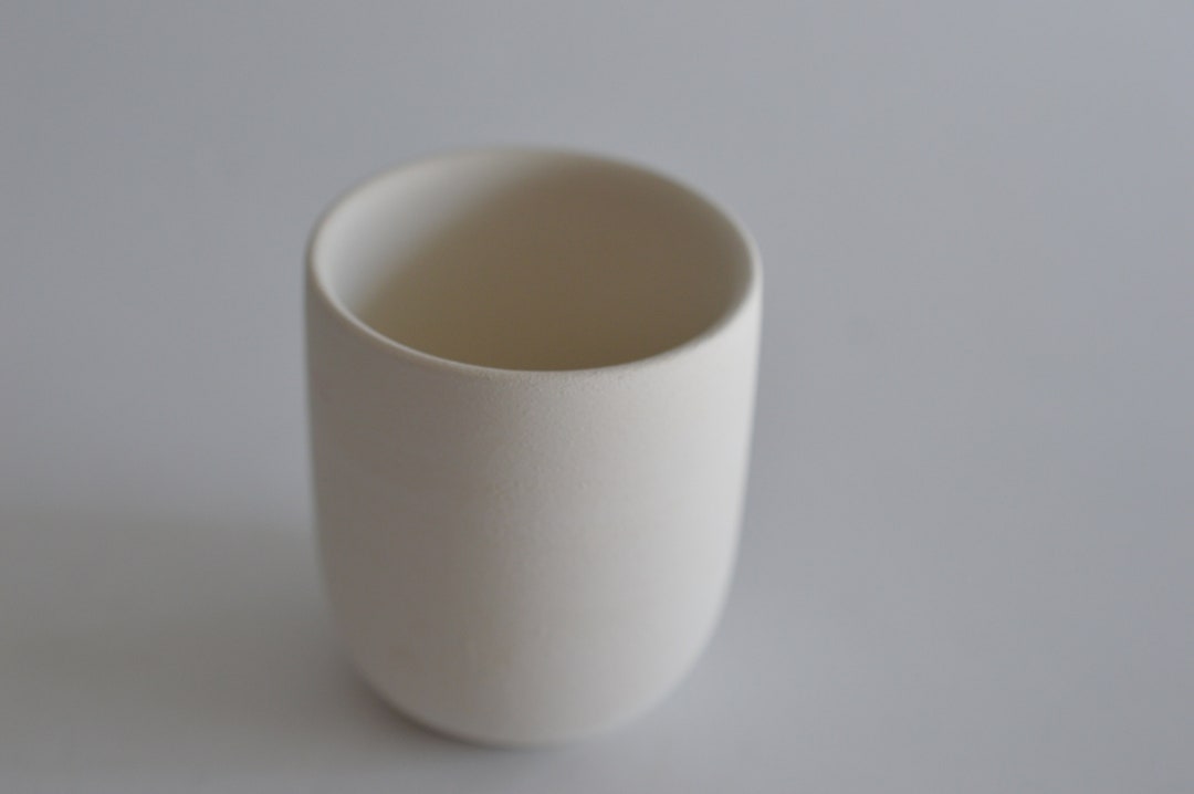 Rounded White Terracotta Cup for Decorating, Handmade Wedding Favor ...
