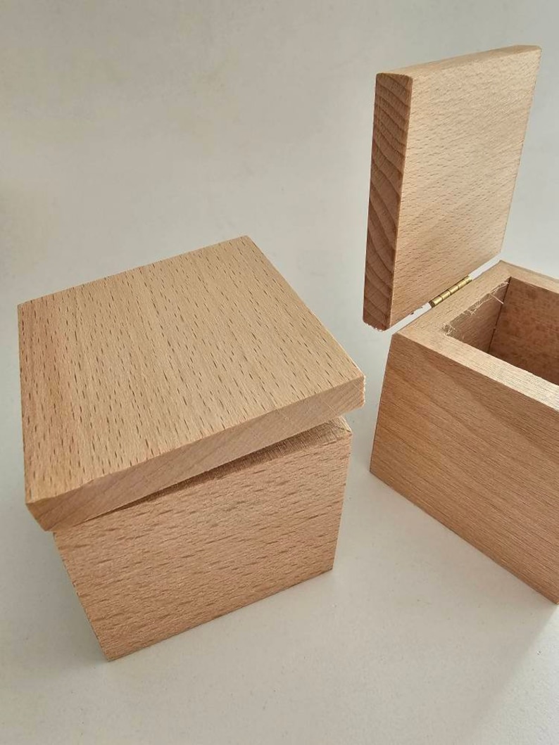 Solid Wood Box 7x6x6 Cm - Etsy