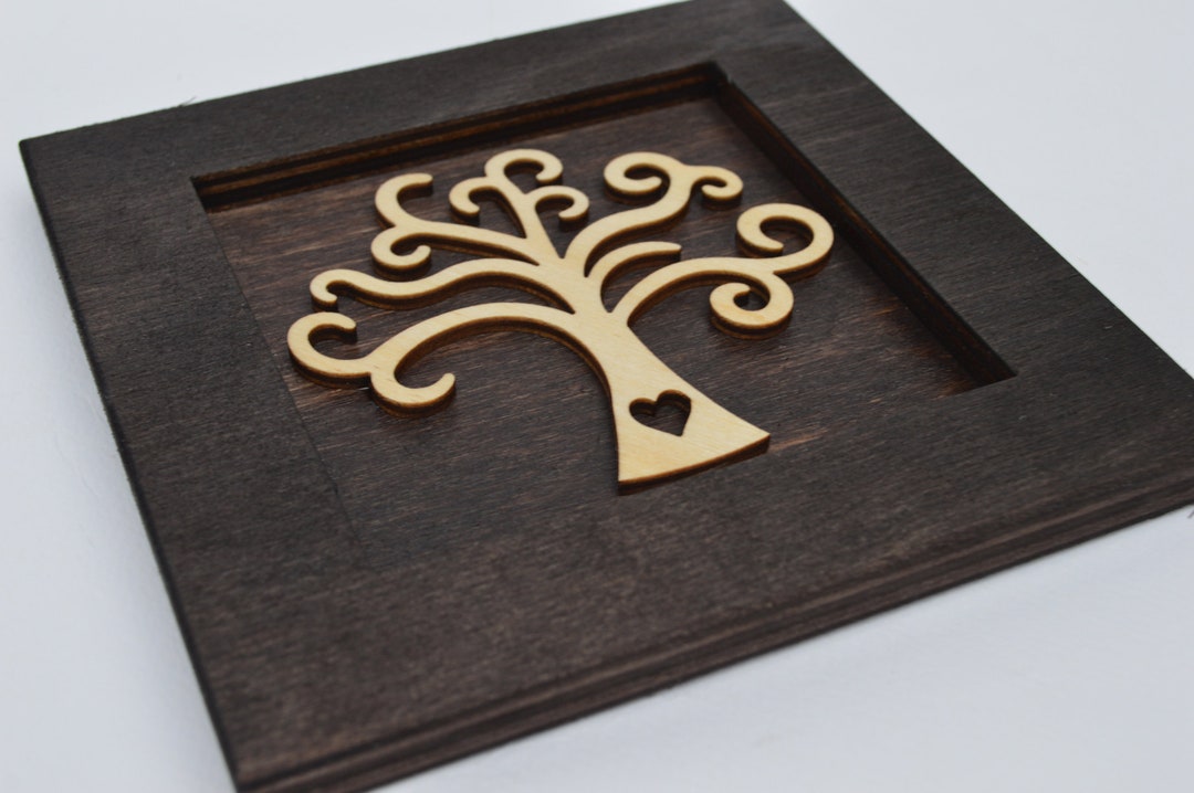Wooden Frame 20 X 20 Cm With Tree of Life - Etsy
