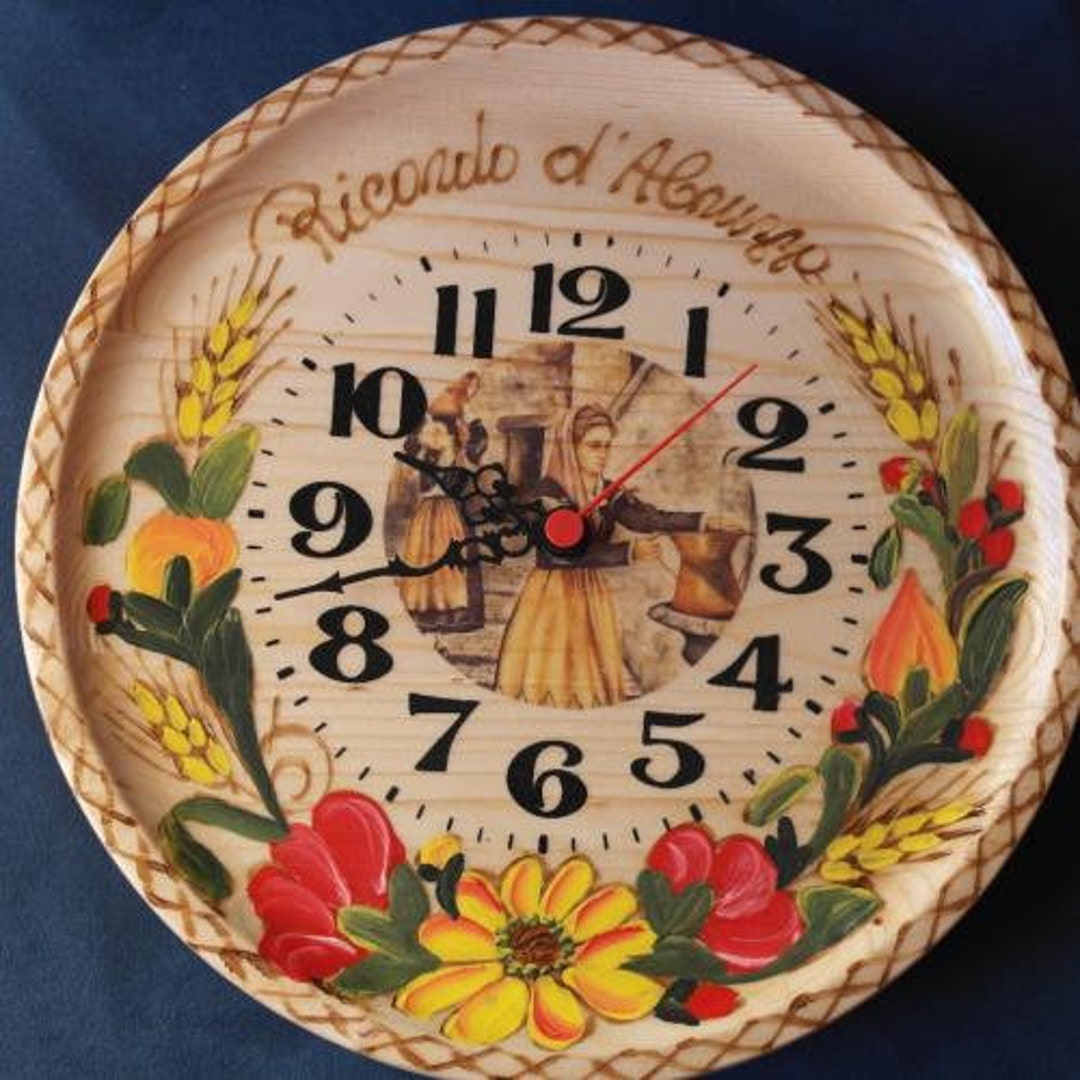 Souvenir Clock of Abruzzo Cm 32 - Etsy Sweden