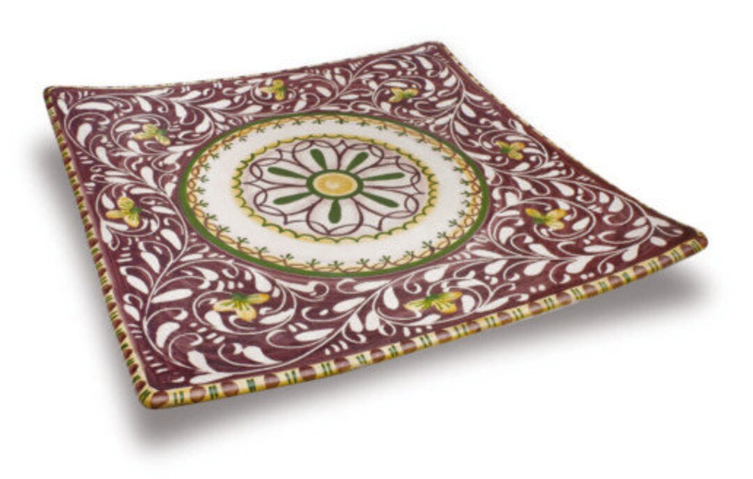 Castelli Ceramic Plate Ornate Model 33 X 33 Cm - Etsy