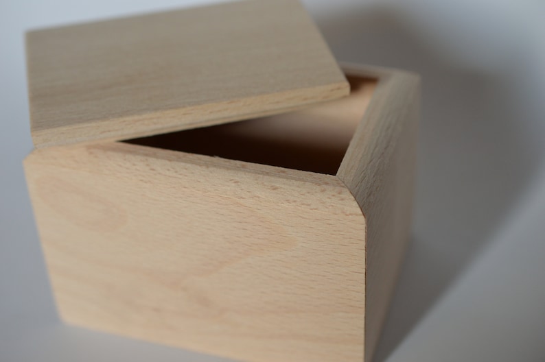 Solid Beech Wood Box 9x6.5x6.5 Cm - Etsy