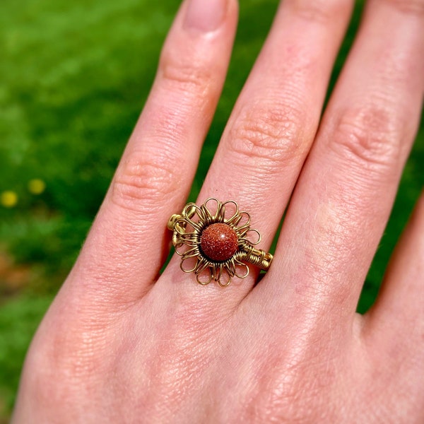 Sunflower Ring - Etsy