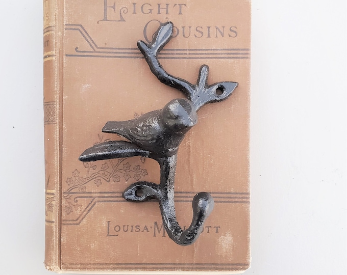 Bird on a Branch Hook, Small Wall Hooks, Bird Hooks, Vintage Style Coat ...