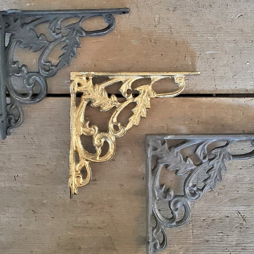 Small Iron Brackets Shelving Brackets Shelf Decor Set of 2 - Etsy